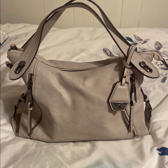 Jessica Simpson | Bags | Jessica Simpson Elegant Beige Leather Handbag ...